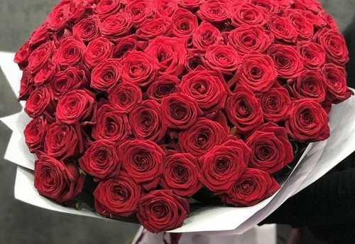 101 роза цветы букет из роз. Доставка цветов