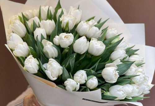 Тюльпаны белые букет