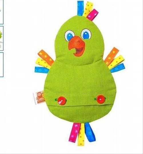 Игрушка попугай мякиш с вишневыми косточками