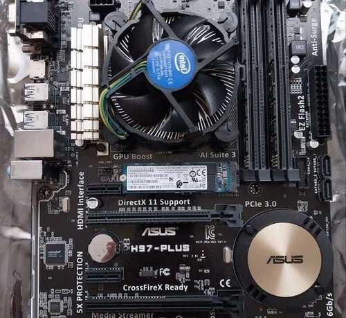 Asus H97-plus+I5 4460+DDR3 8Gb+SSD 128Gb