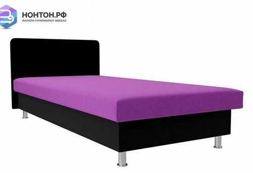 Кровать Мальта микровельвет фиолетовый / черный