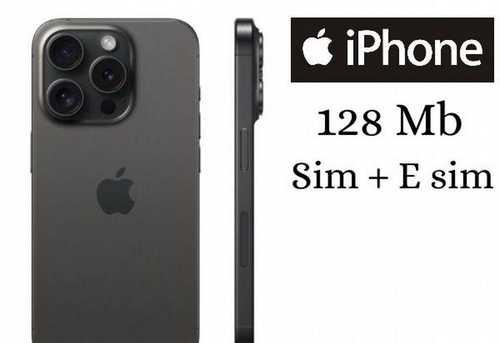 iPhone 15 Pro 128Gb Чёрный титан Sim+Esim