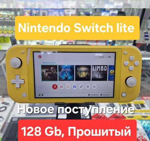 Nintendo Switch Lite прошитая 128gb жёлтая