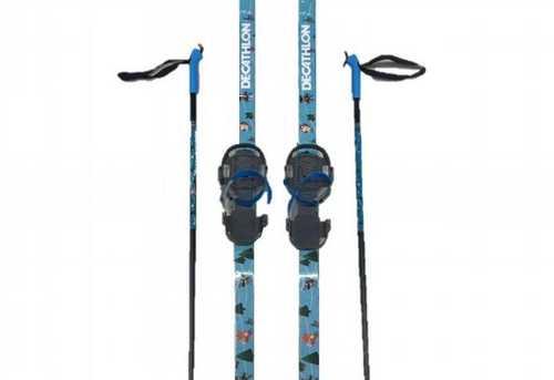 Новые детские лыжи Decathlon 100 см с палками