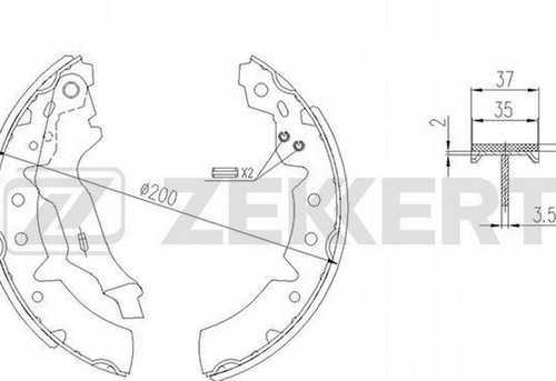 Тормозные колодки барабанные Zekkert BK-4446