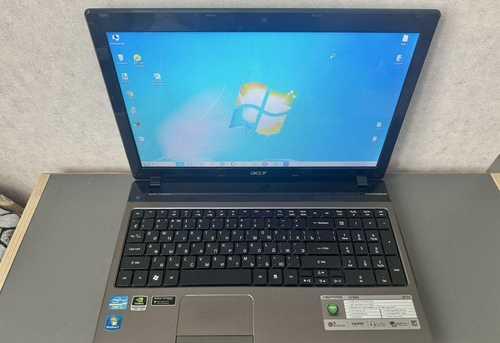 15.6" Acer Aspire 5750G, 640 ГБ, Core i5-2430M, RAM 4 ГБ, GeForce GT 540M 1 ГБ