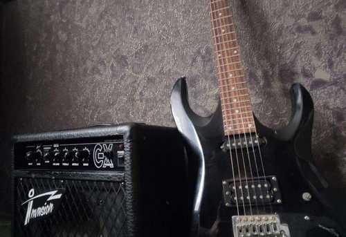 Электро гитара zombie с комбиком