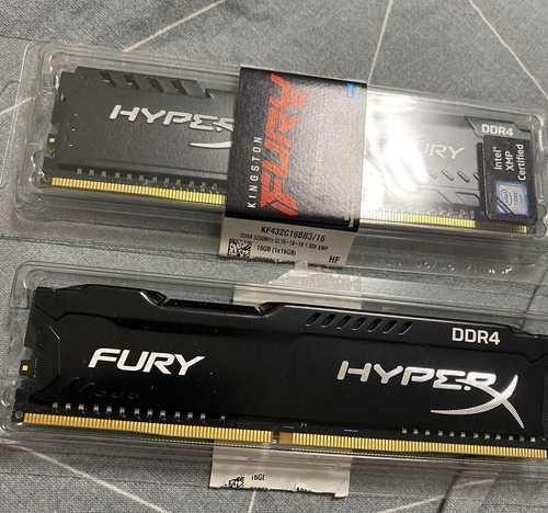 Оперативная память ddr4 hyperx fury 16gb(2х8)