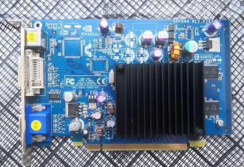 Видеокарта PCI-E GeForce 6200, VGA, DVI-I, 256mb