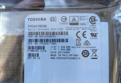 SSD Toshiba 2.5" 960GB SAS 12G MLC 3dwpd-5Y