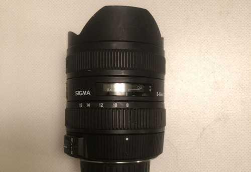 Объектив sigma 8 16 nikon