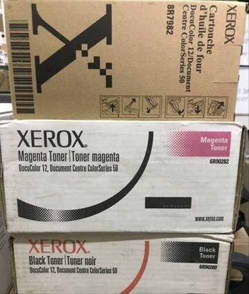Черный и красный картриджи для Xerox dc-12+масло