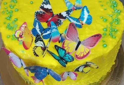 Украшения для торта, бабочки