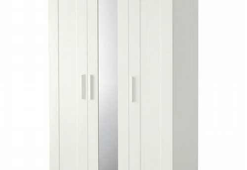 Шкаф платяной IKEA бримнэс 3-дверный белый