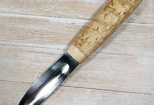 Нож Якутский средний ст.95х18 (Карел. берёза) (Сём
