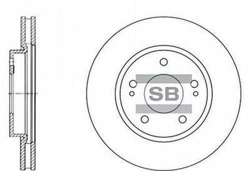 Диск тормозной передний Sangsin brake/HI-Q, SD4308