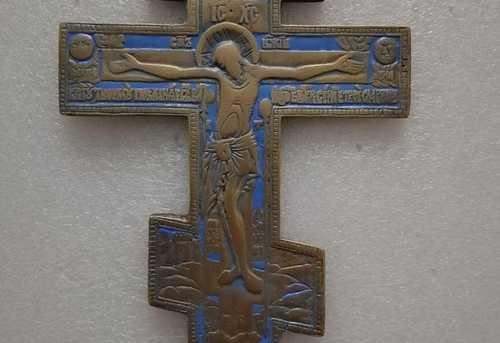 Старинный крест-распятие 19в