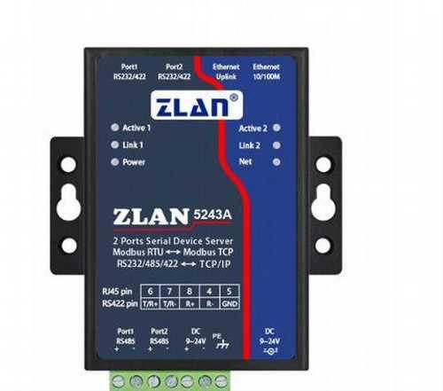 Zlan5243A 2 порта конвертер