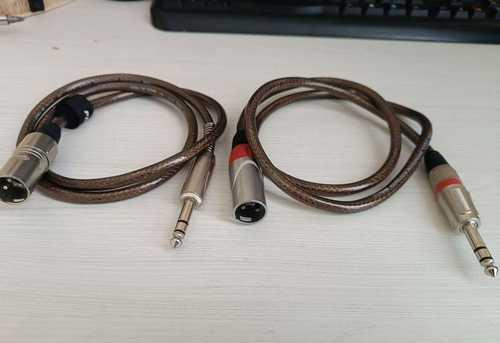 Кабели jack xlr 2 шт