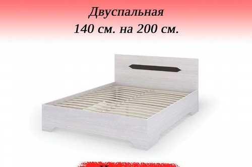Кровать двуспальная 140х200 ортопедическое основа