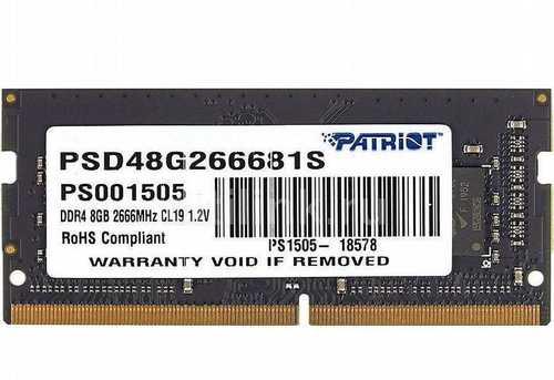 Память оперативная DDR4 SO-dimm 8Gb Patriot 2666MH