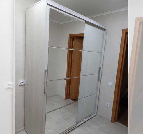 Шкаф-купе шкп-3 1,6 м (Крафт) ясень белый