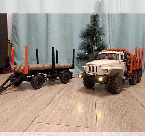 Урал 4320 и прицеп rc 1/12