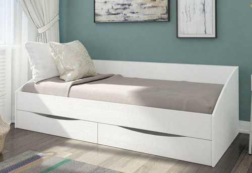 Кровать Мелисса белая с выдвижными ящиками