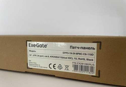 Патч-панель ExeGate EPP3-19-24-8P8C-C5e-110D