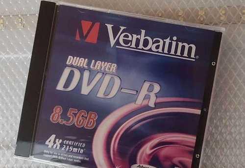 Двухслойный диск Verbatim DVD-R 8,5GB 4x 215 min