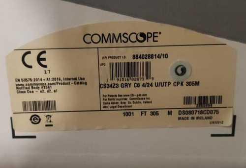 Кабель 4-парный U/UTP Cat.6 Commscope CS34Z3