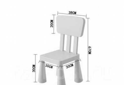 Детский стульчик Маммут Икеа IKEA белый