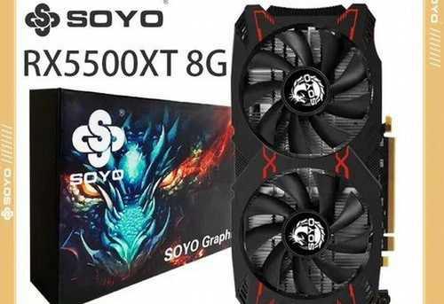 Видеокарта soyo (RX5500XT 8G DDR6 Balck)(гарантия)