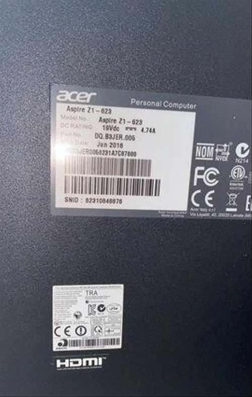 Моноблок Acer Z1-623