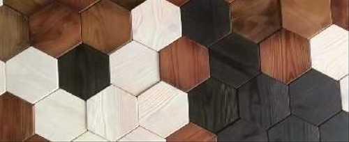 Деревянная 3d панель плитка мозаика сота