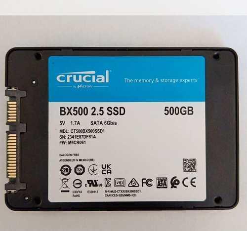 SSD SATA Crucial BX500 500GB