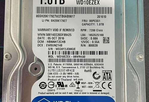 1 тб Жесткий диск WD Blue WD10ezex