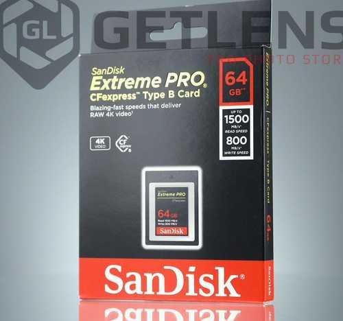 Карта памяти SanDisk ExtremePro CFExpress TypeB 64