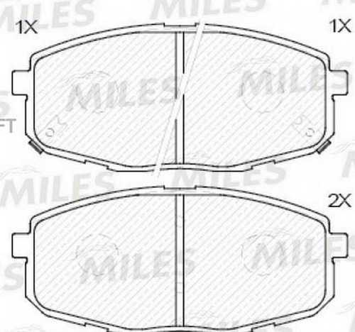 Miles E100053 Колодки тормозные дисковые перед