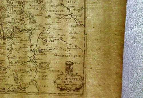 Старинная карта 1645 Германия