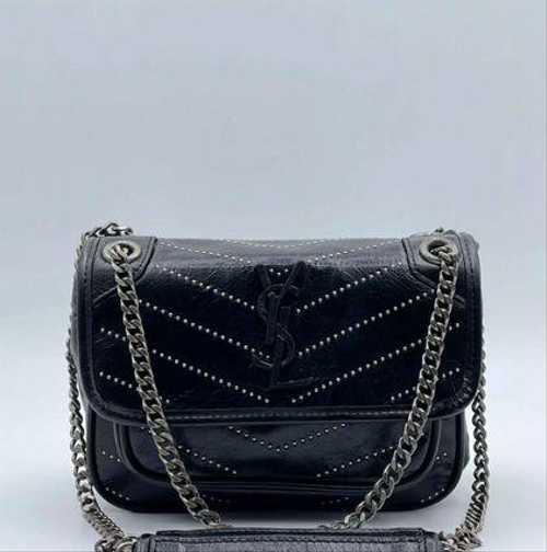 Новая женская сумка Saint Laurent Niki чёрная