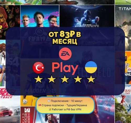 Подписка PS Ea Play 1/12 Месяцев