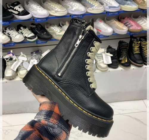 Кожаные ботинки Rick Owens x Dr. Martens