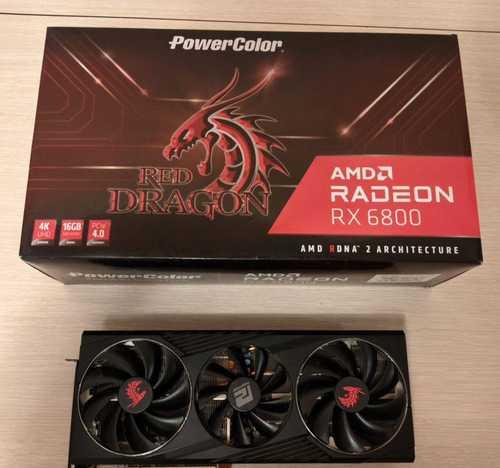 Видеокарта RX 6800 Red Dragon