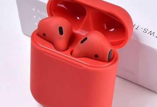 AirPods i12 сенсорные С анимацией красные