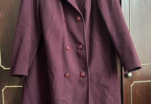Пальто женское шерстяное двубортное 54-56 размер