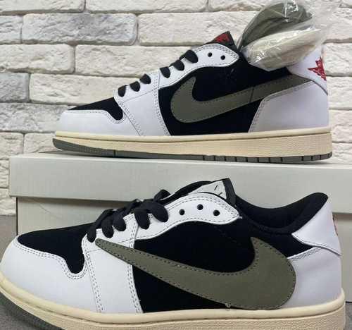 Кроссовки Nike Air jordan 1 Low travis scott Olive