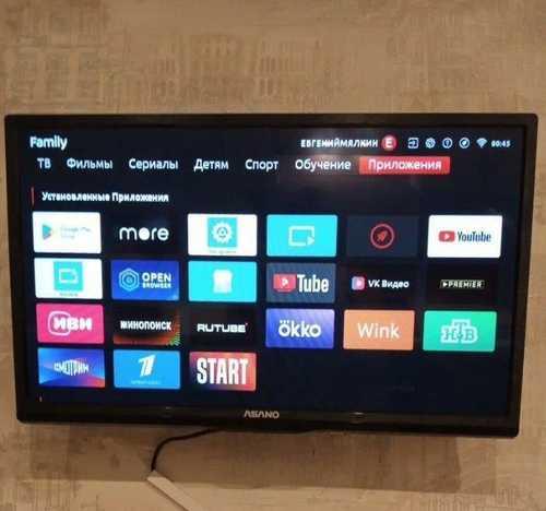 Asano.24"(62 см),smart TV.WI-FI.доставка