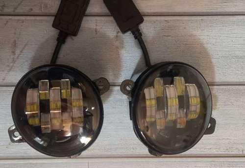 LED туманки 70Вт 2 режима Калина, Гранта, Ларгус