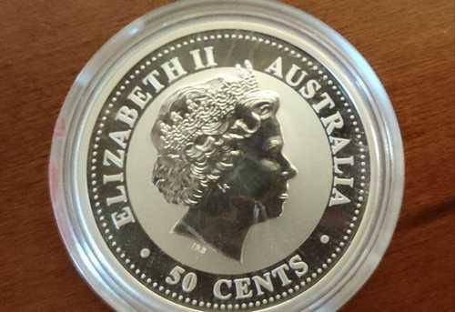 Монета Australia Rooster Ag 999